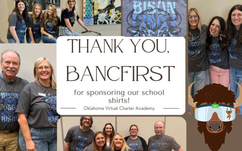 Thank You! BancFirst for Supporting OVCA's School Spirit! - Oklahoma ...